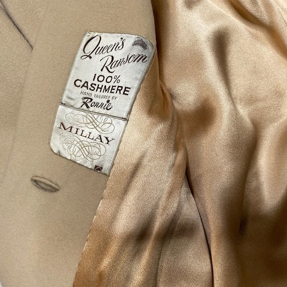 Queen's Ransom | Jackets & Coats | Vintage Tan Cashmere Coat Queens ...